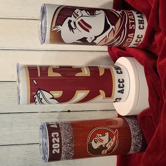 Hand Crafted | Dining | Acc Champs Fsu Florida State Football Tumbler ...